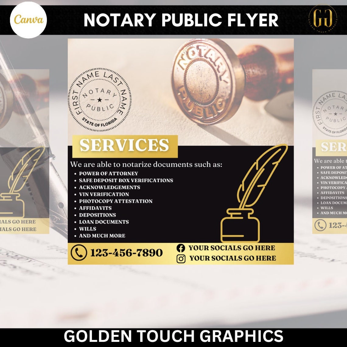 Notary Public Flyer Template, Notary Social Media Flyer, Loan Signing ...