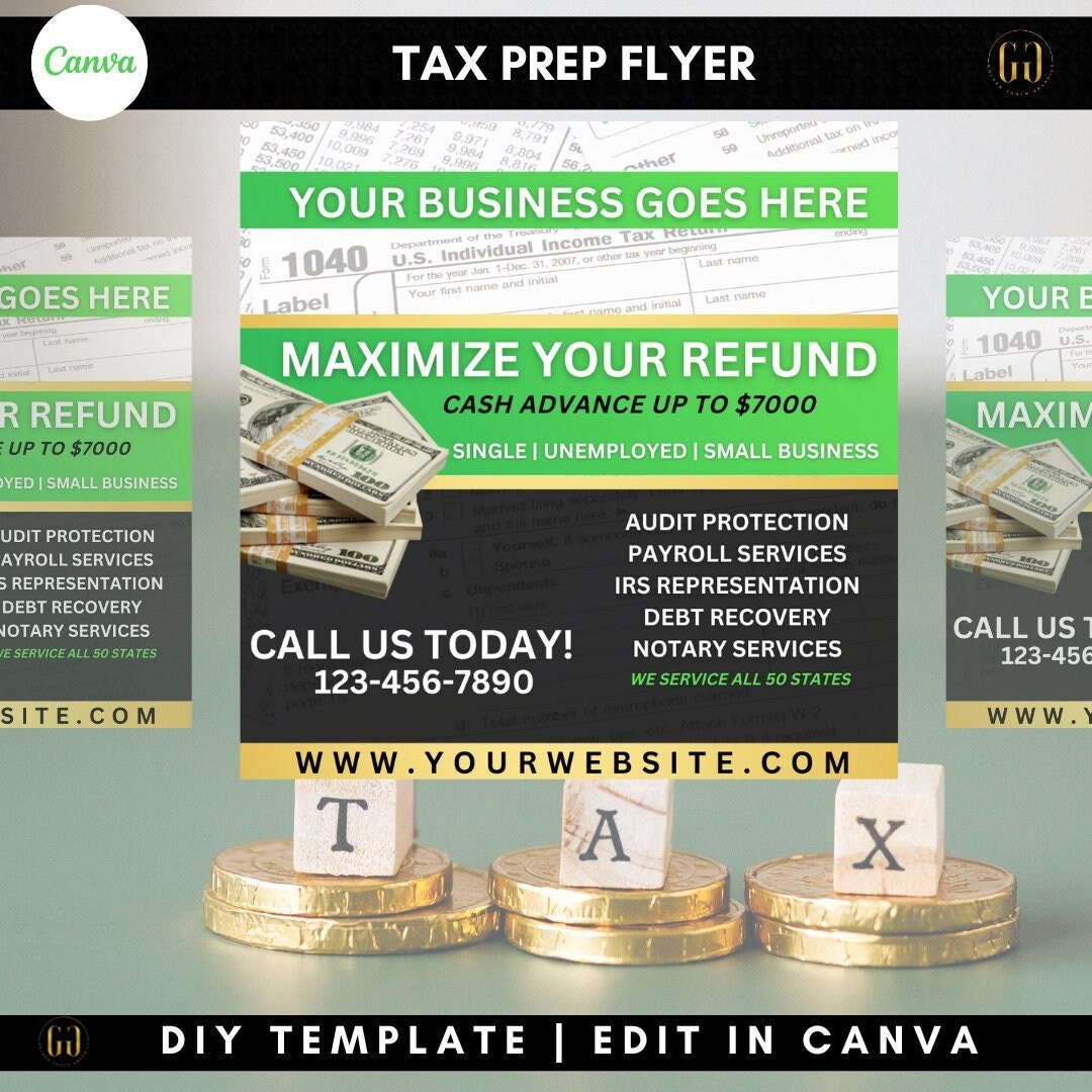 Tax Preparer Flyer, Tax Flyer, Business Flyer, Tax Season Flyer, Income Tax Flyer, Tax Flyers ...