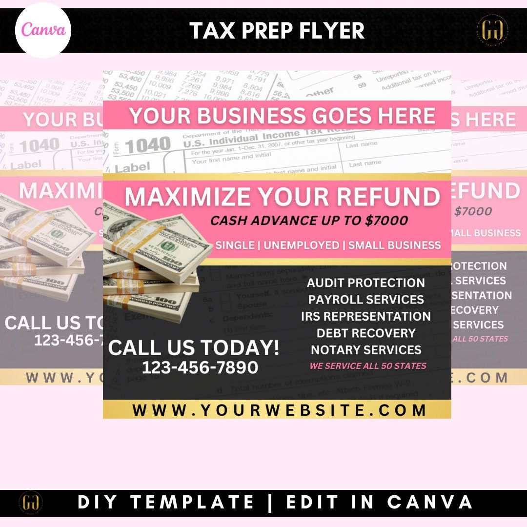 Tax Preparer Flyer, Tax Flyer, Business Flyer, Tax Season Flyer, Income ...