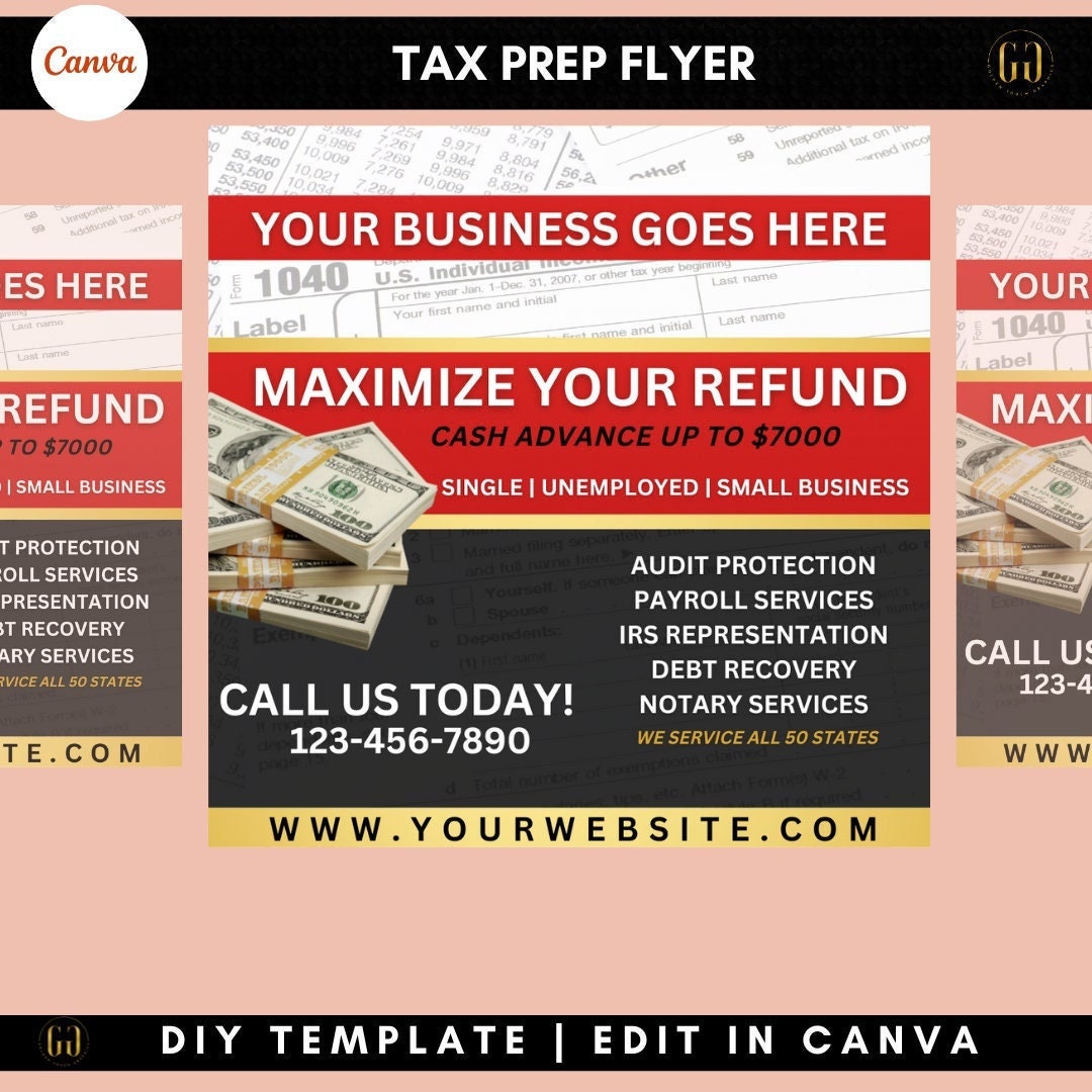 Tax Preparer Flyer, Tax Flyer, Business Flyer, Tax Season Flyer, Income ...