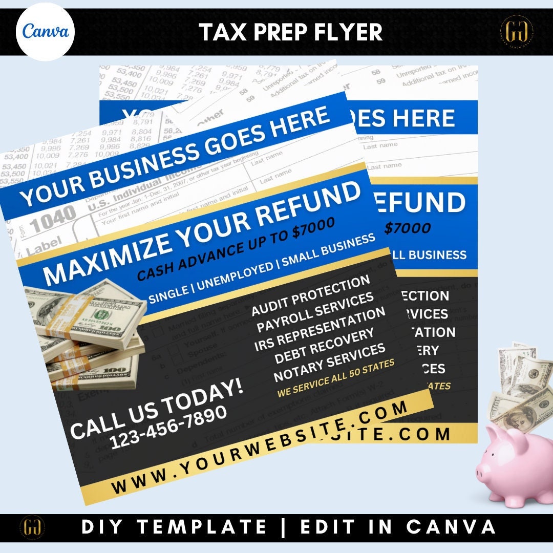 Tax Preparer Flyer, Tax Flyer, Business Flyer, Tax Season Flyer, Income ...