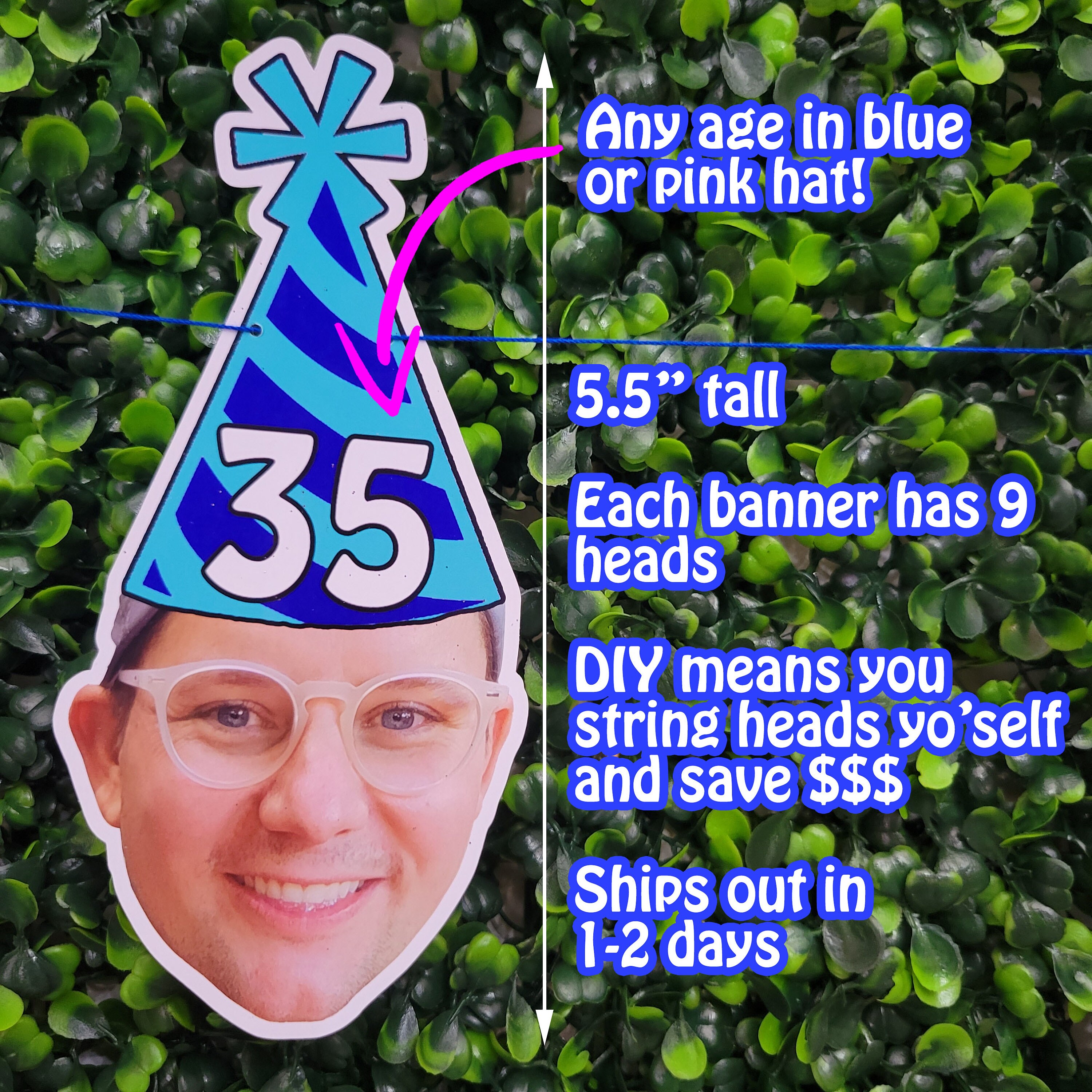 Custom Head Birthday Banner Custom Birthday Photo Banner - Etsy Canada