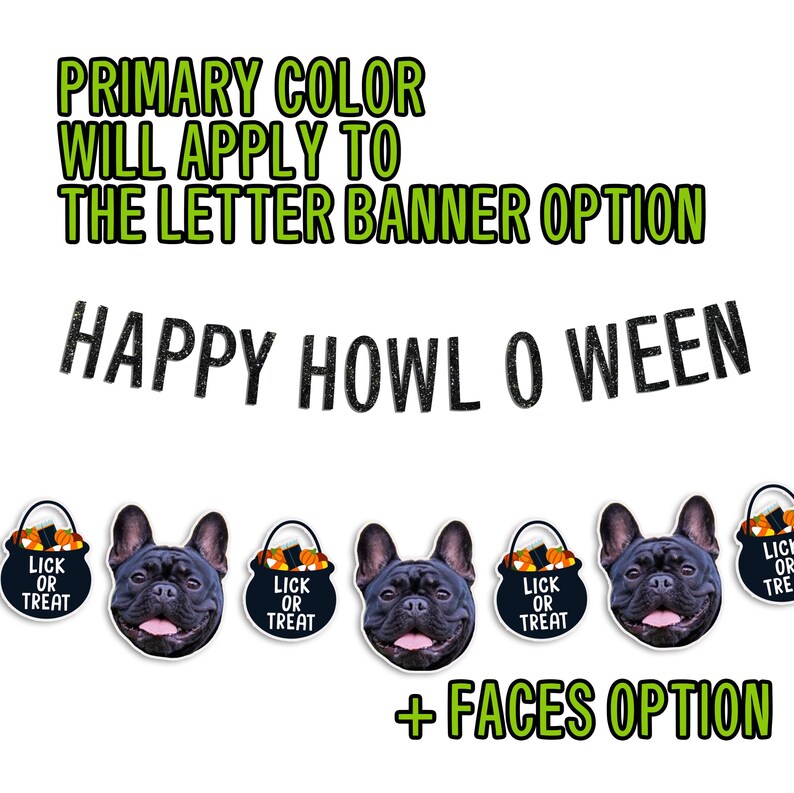 Custom Dog Face Halloween Banner: Glitter 'howl O Ween' Party Decor - Etsy