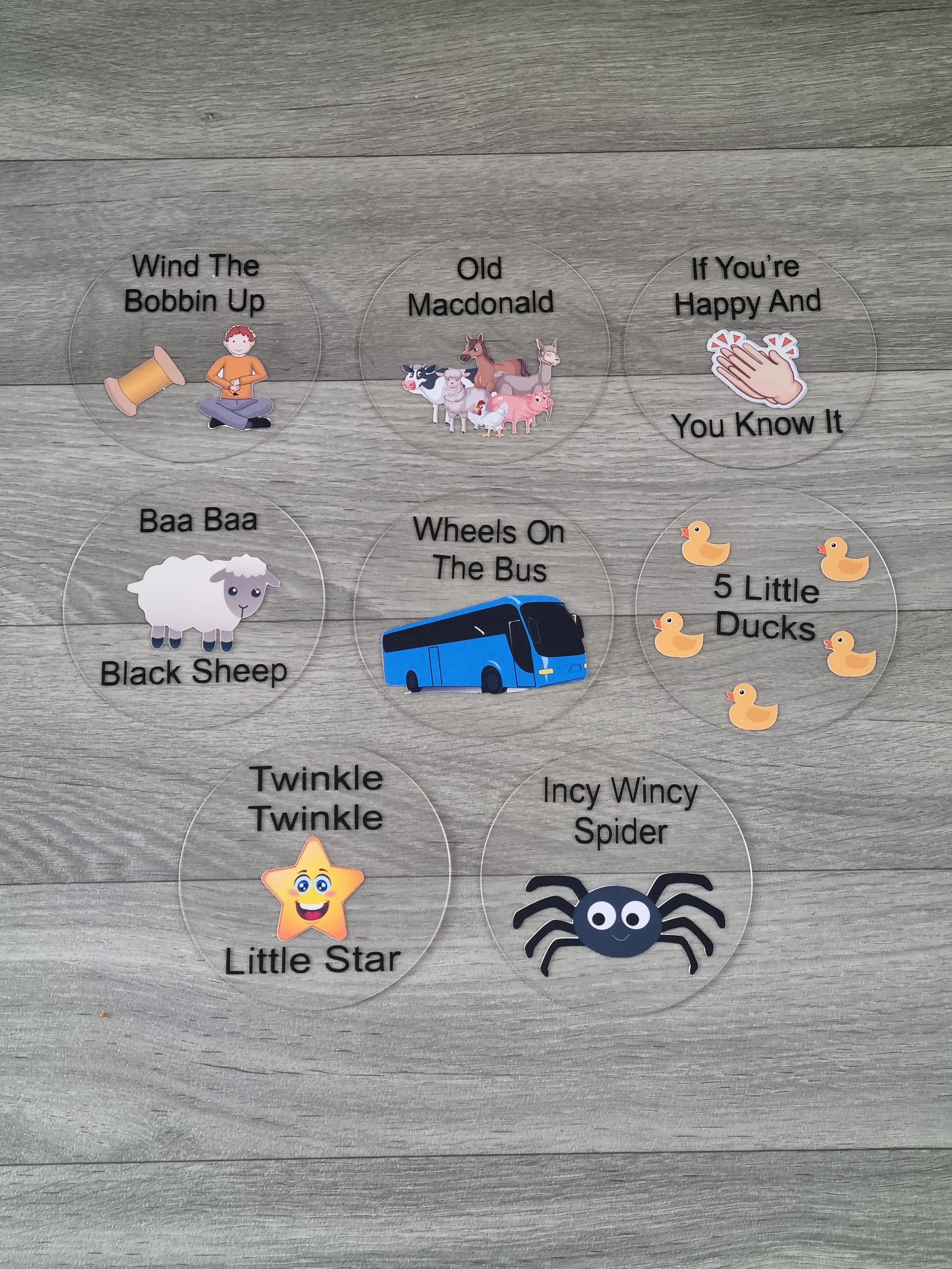 10 Nursery Rhyme Song Disks - Etsy UK