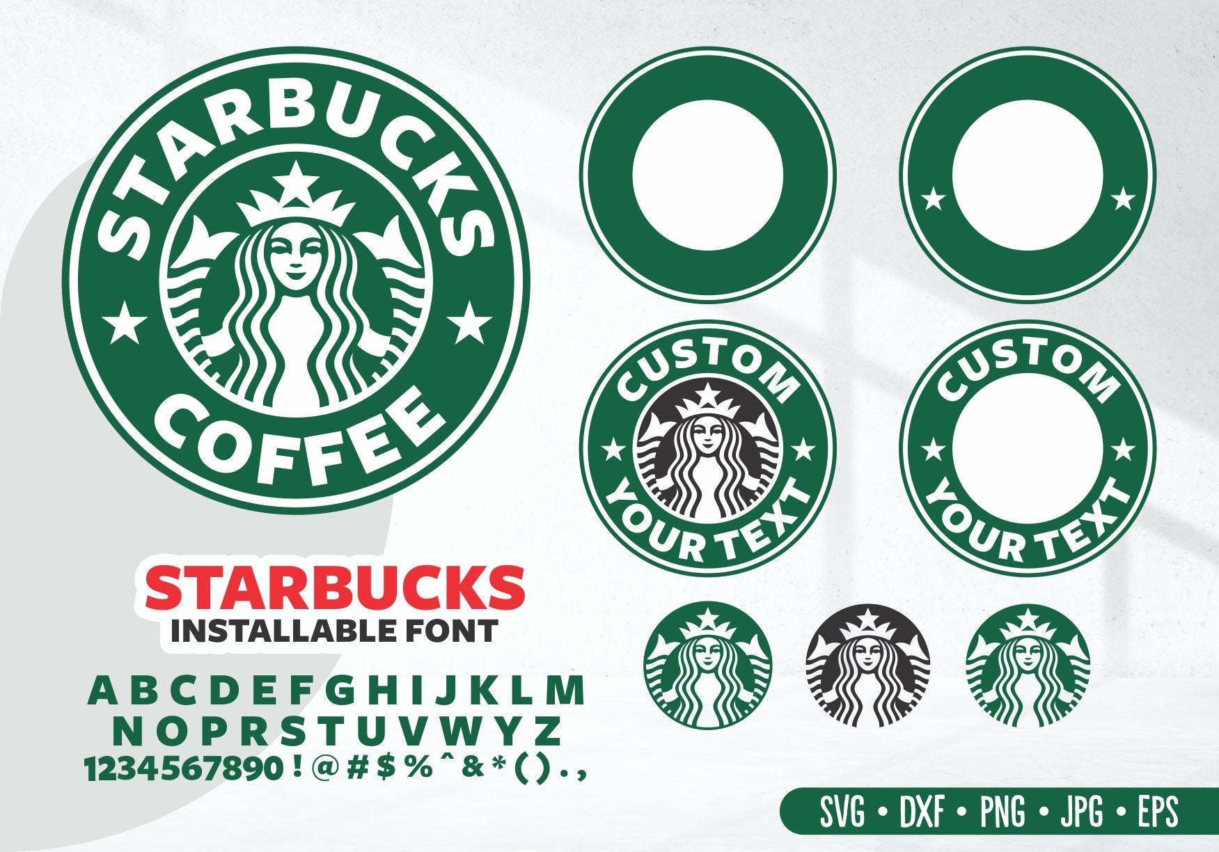 Starbucks SVG, Starbucks Cut Files Svg Eps Pdf Dxf Png for Cricut and ...