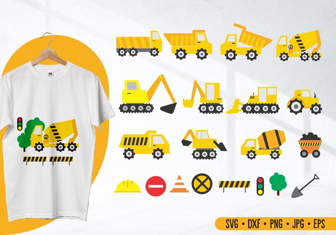 Construction Svg, Construction Bundle Svg, Trucks Svg, Excavator Svg ...