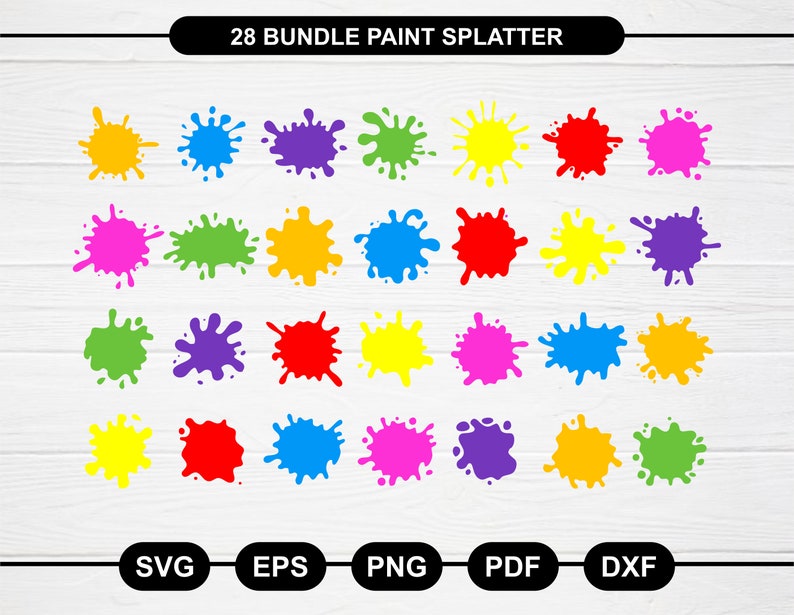 Paint Splatter Svg, Splatter Svg, Paint Splash Clipart, Paint Splats ...