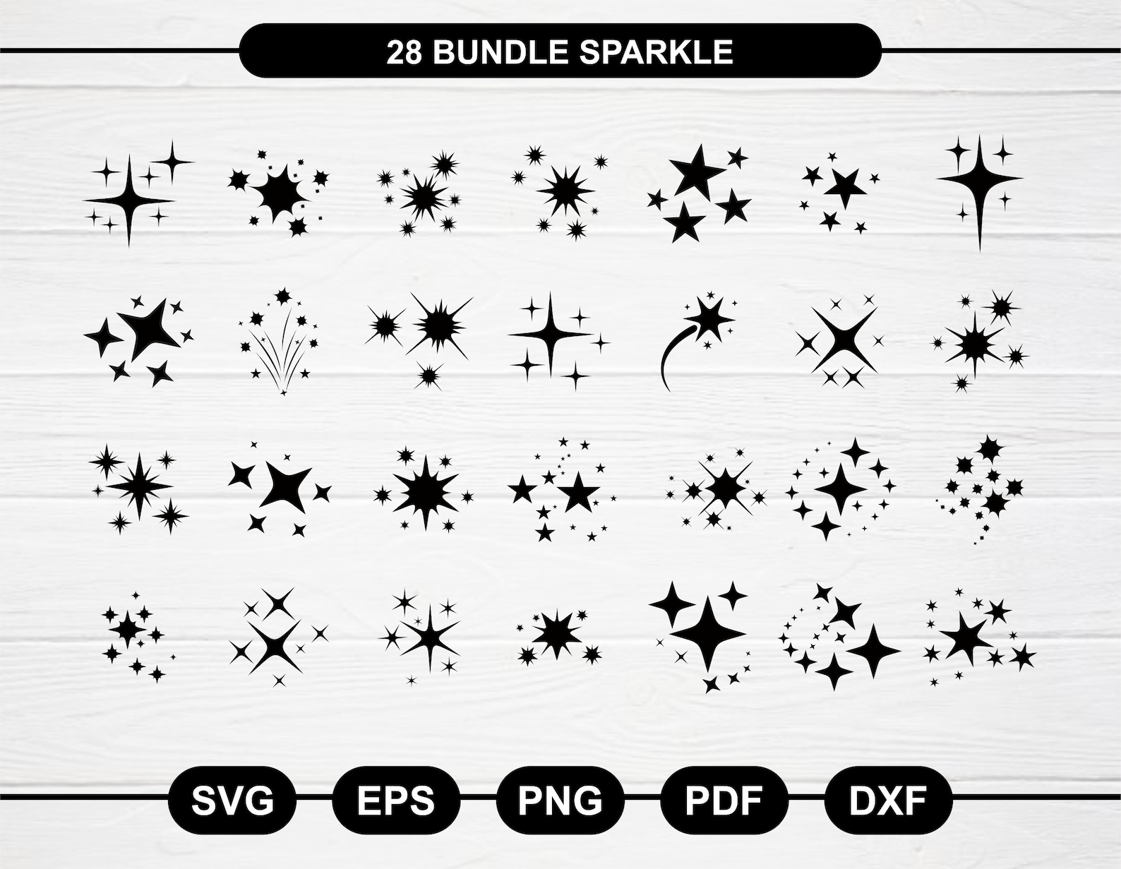 Sparkle Svg, Sparkle Stars Bundle Svg, Sparkle Stars, Sparkle Vector ...