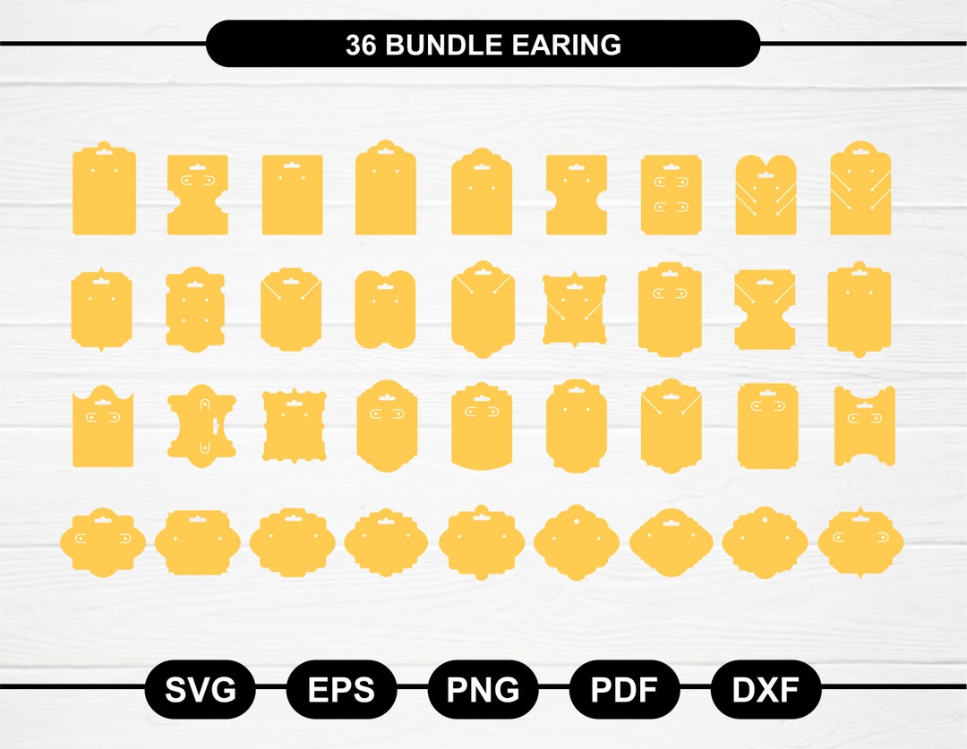 Earring Display Card Svg, Earring Card Template Svg, Jewelry Card ...