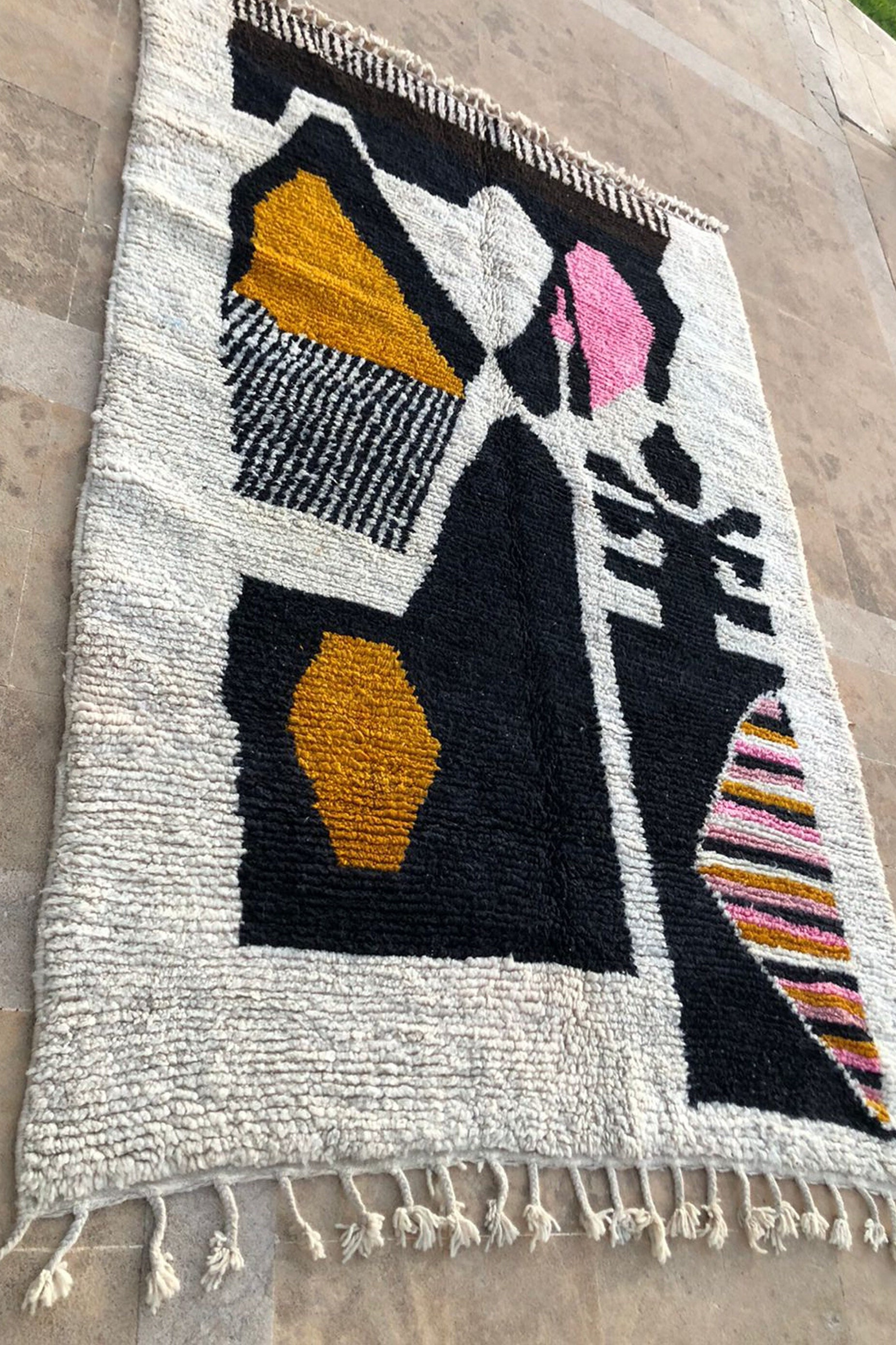 Colorful Moroccan Berber Shaggy Area Rug, Azilal Abstract Boho Rug. - Etsy