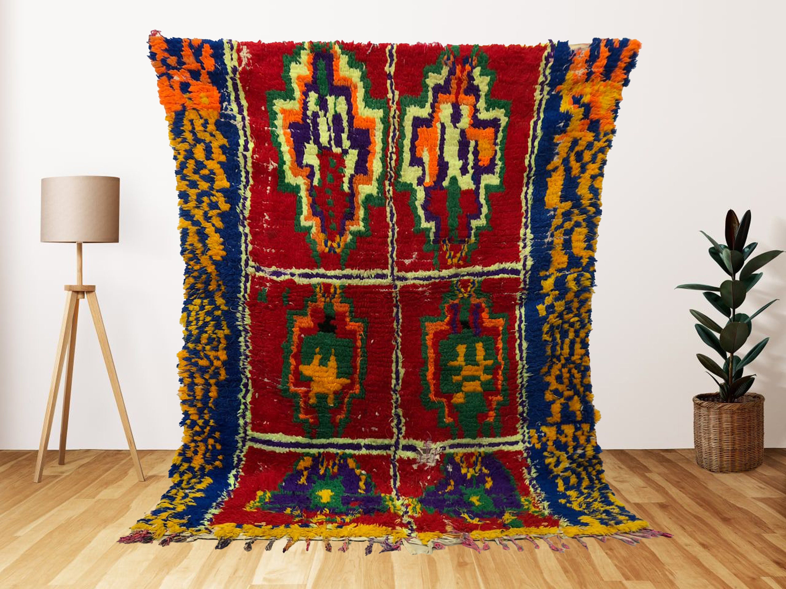 4x5 Unique Berber Area Rug, Yarns Vintage Morocco Carpet. - Etsy