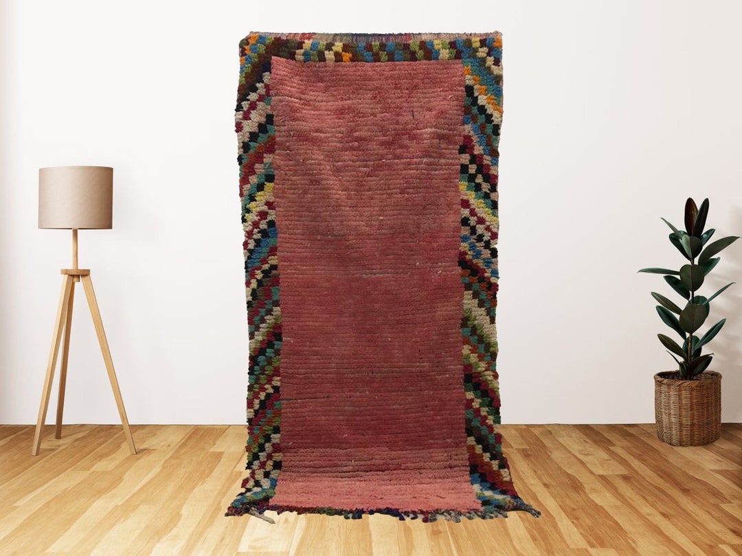 6x3 Feet Red Vintage Wool Runner, Moroccan Berber Rug Runner. - Etsy