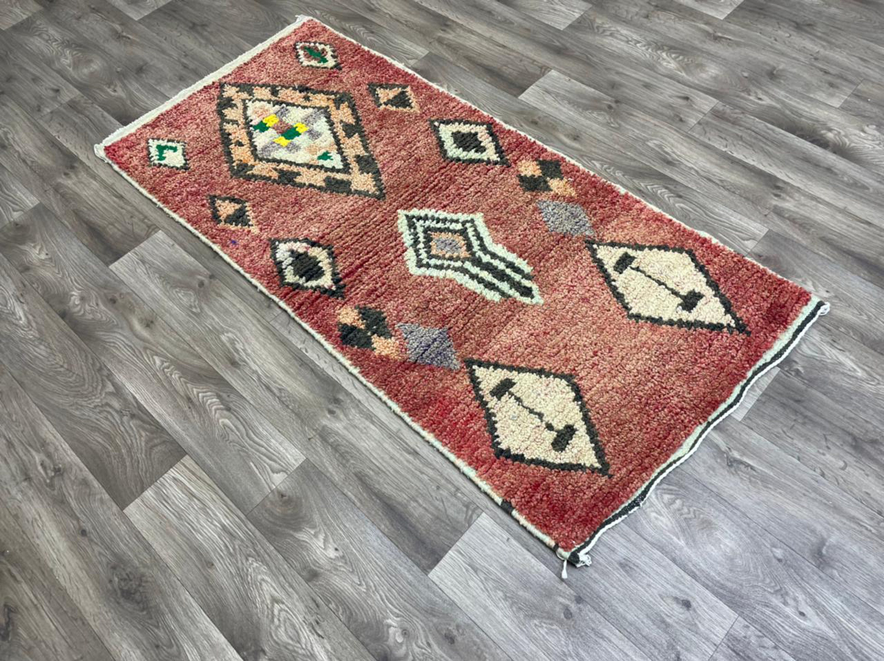 Morocco Berber Area Rug, Unique Soft Custom Runner, Hallway Indoor ...