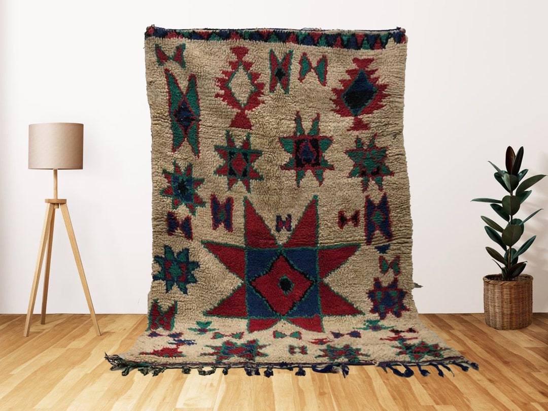 4x6 Feet Decorative Soft Area Rug, Moroccan Vintage Rug. - Etsy