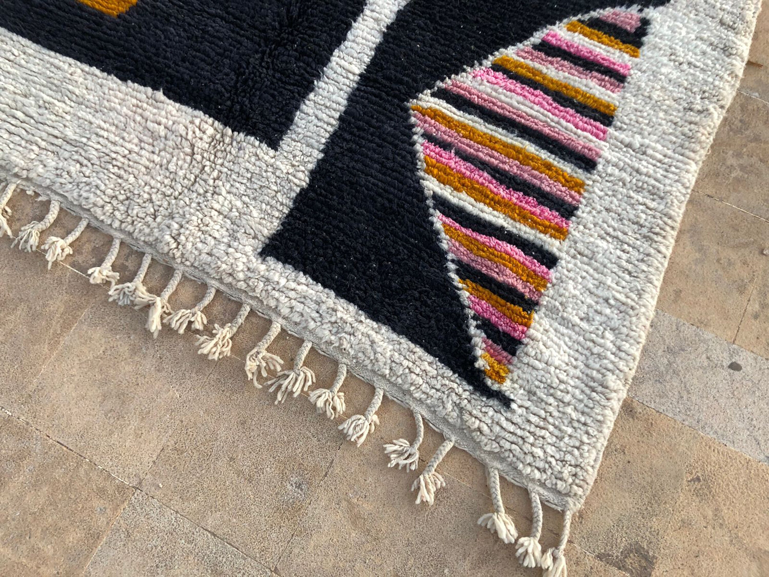 Colorful Moroccan Berber Shaggy Area Rug, Azilal Abstract Boho Rug. - Etsy