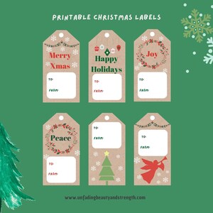 Printable Christmas Labels - Etsy