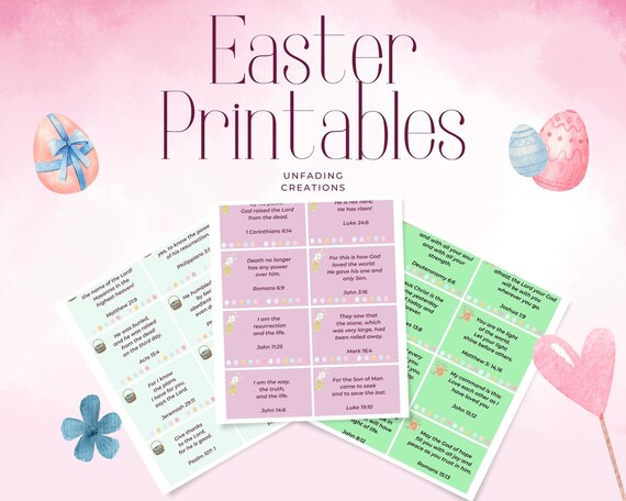 Easter Printable Bible Verses for Easter Bible Verses to - Etsy