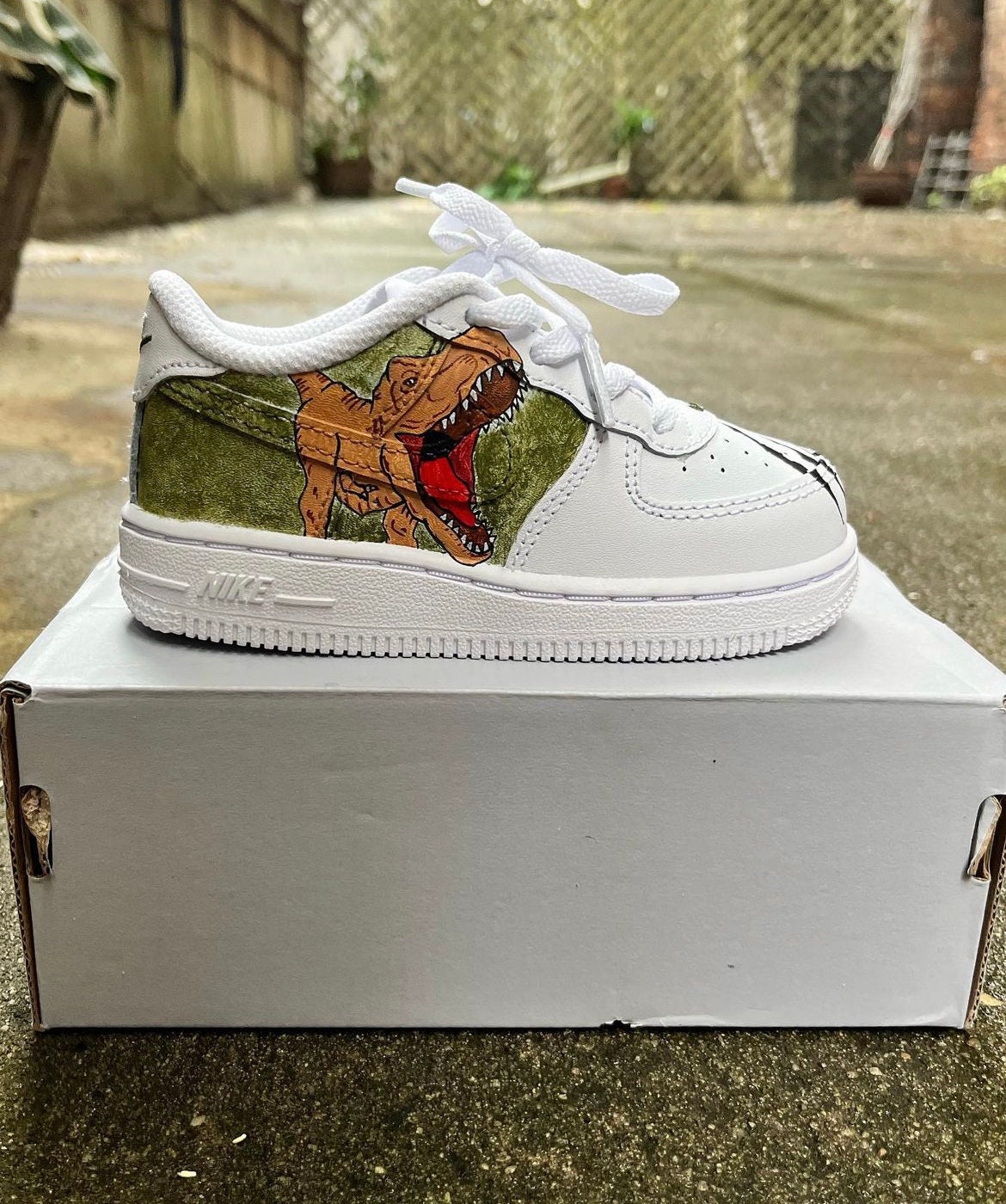 Custom Nike Air Force 1 | Hand Painted Sneakers | Dinosaur Customs ...