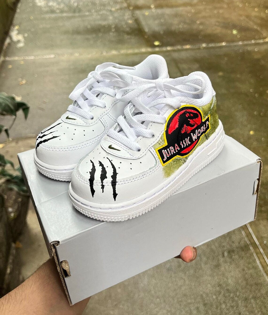 Custom Nike Air Force 1 | Hand Painted Sneakers | Dinosaur Customs ...