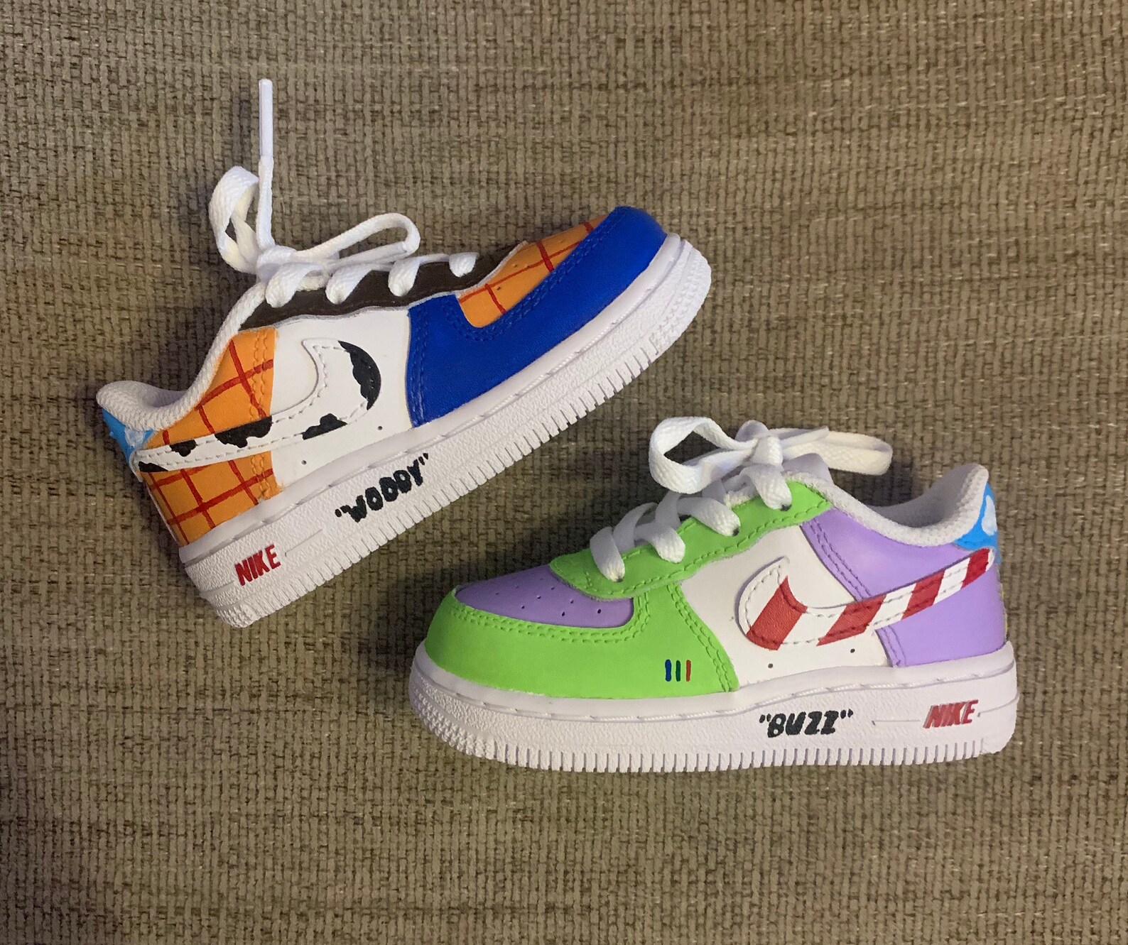 Custom Nike Air Force 1 Hand Painted Sneakers Toy Story Personalized ...