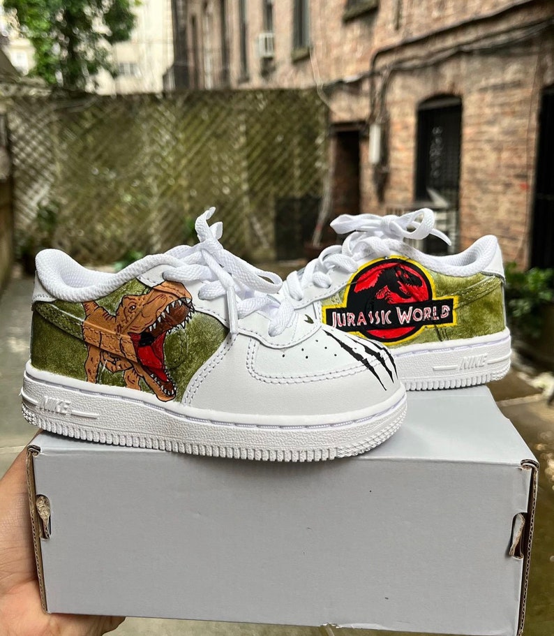 Custom Nike Air Force 1 | Hand Painted Sneakers | Dinosaur Customs ...