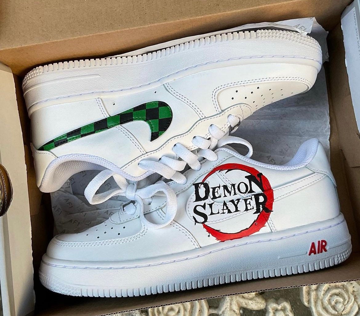 Custom Nike Air Force 1 Hand Painted Sneakers Anime - Etsy
