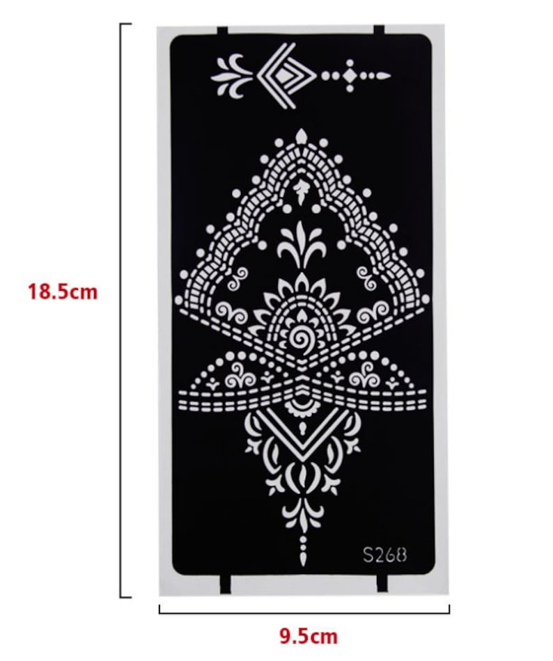 Henna Tattoo Stencils Reusable Self Adhesive Temporary Hand - Etsy UK