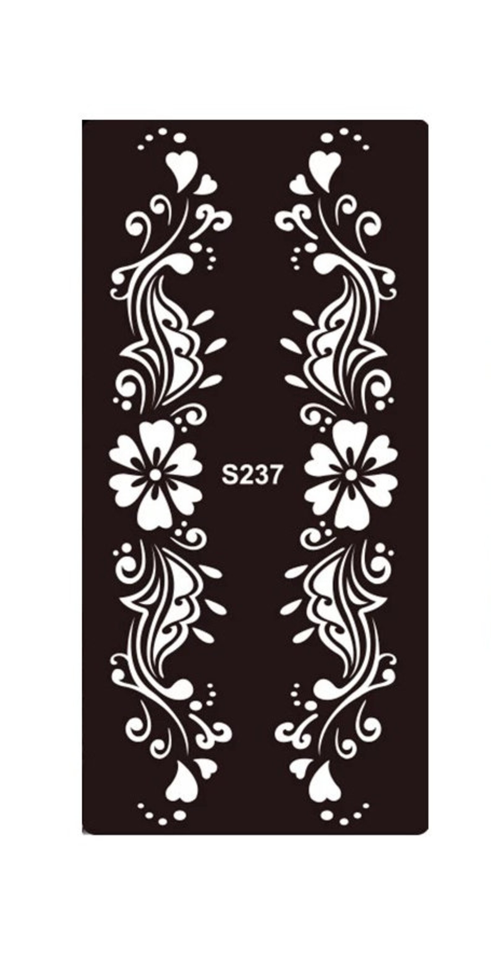 Henna Tattoo Stencils Reusable Self Adhesive Temporary Hand - Etsy UK