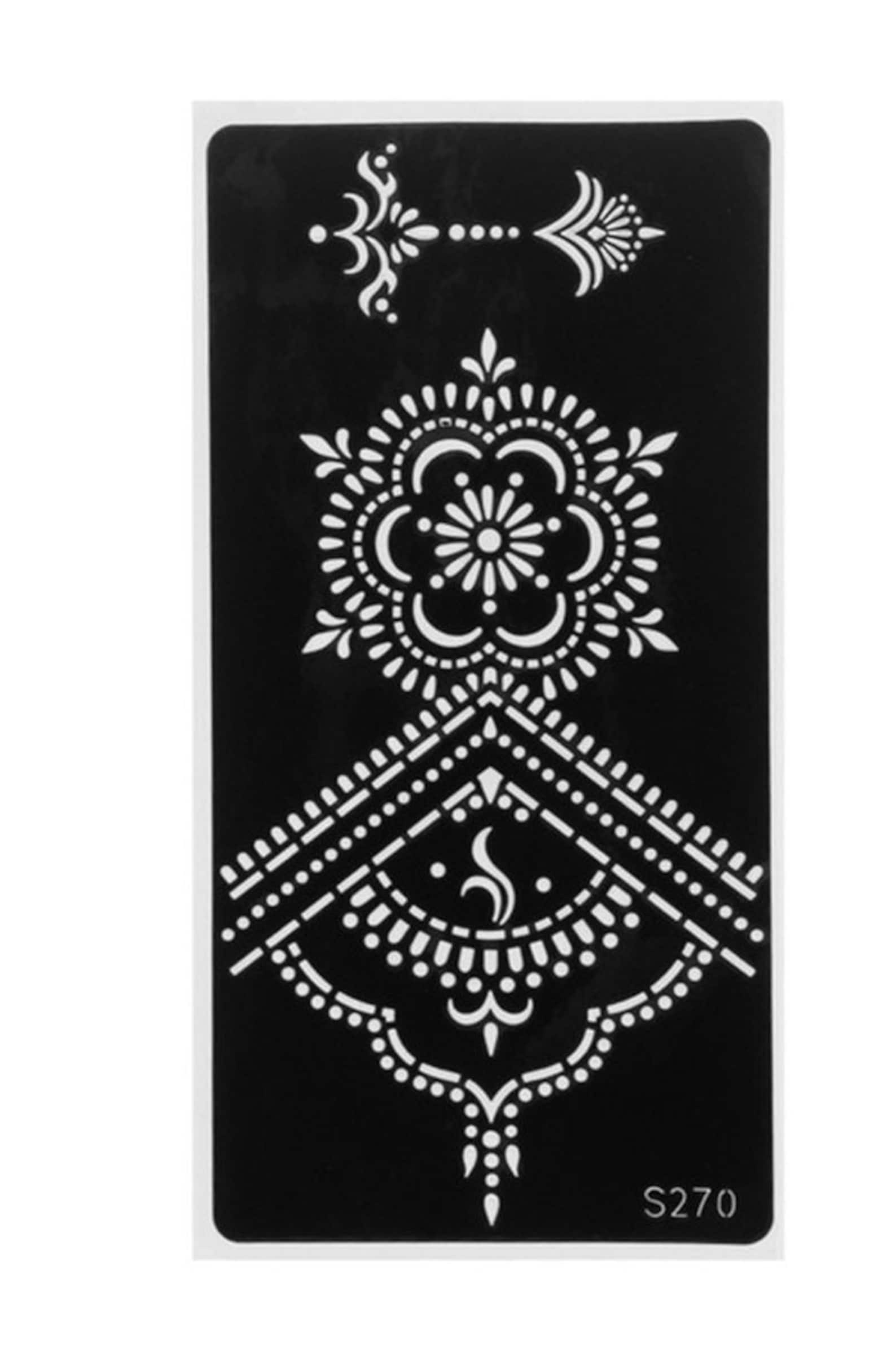 Henna Tattoo Stencils Reusable Self Adhesive Temporary Hand - Etsy UK
