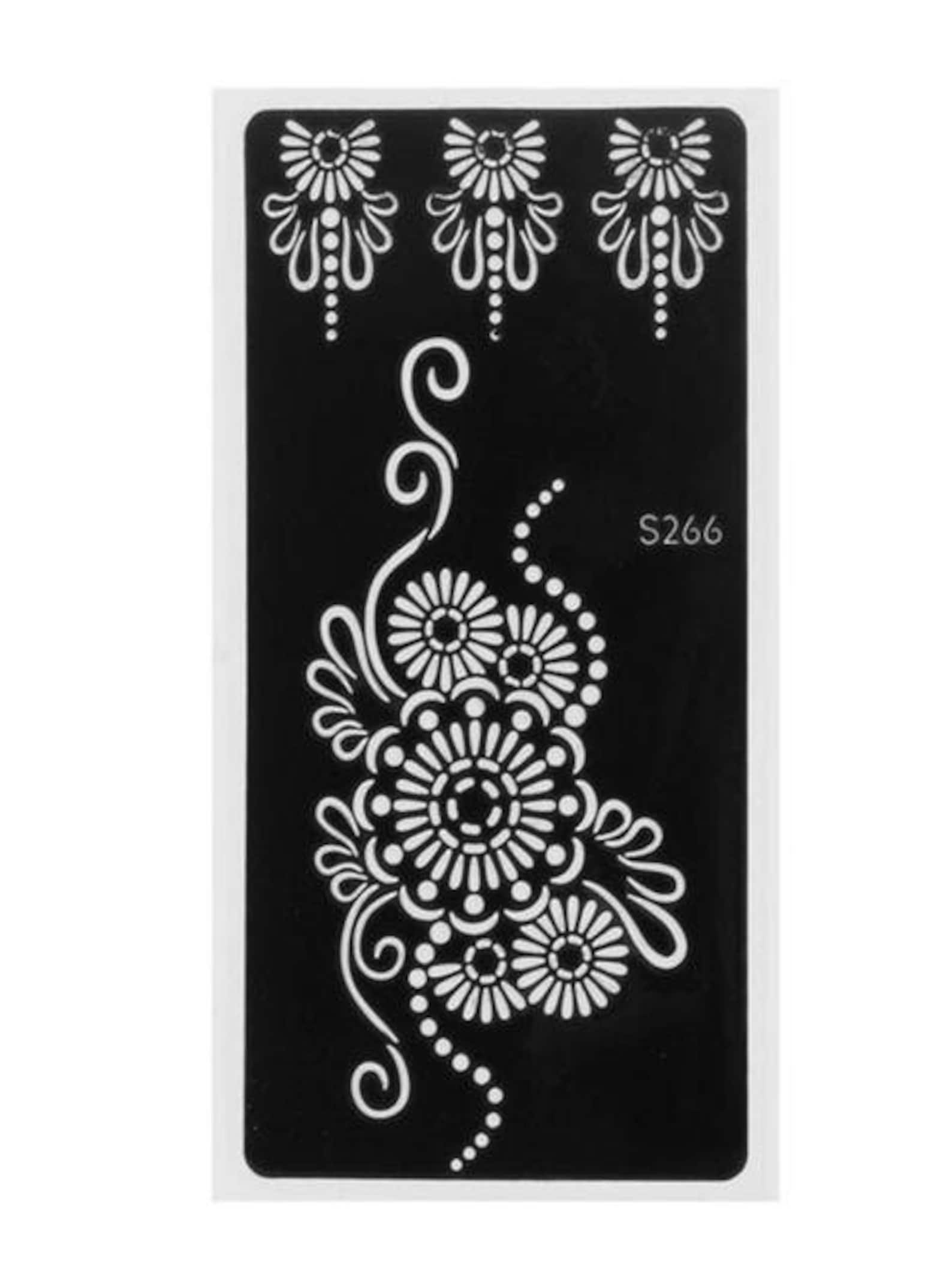 Henna Tattoo Stencils Reusable Self Adhesive Temporary Hand - Etsy UK