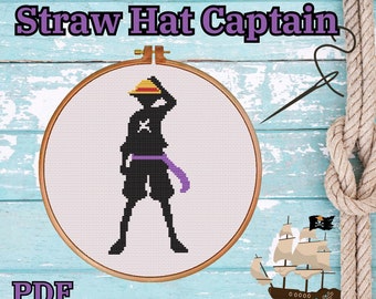Monkey D. Luffy Flag Cross Stitch Pattern - Digital Download - Etsy