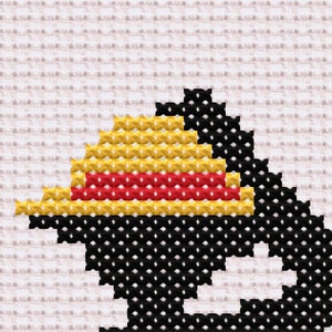Monkey D. Luffy Inspired Cross Stitch Pattern - Digital PDF - Etsy ...