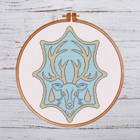 Aqua Deer Squad Logo: Cross Stitch Pattern PDF Digital - Etsy