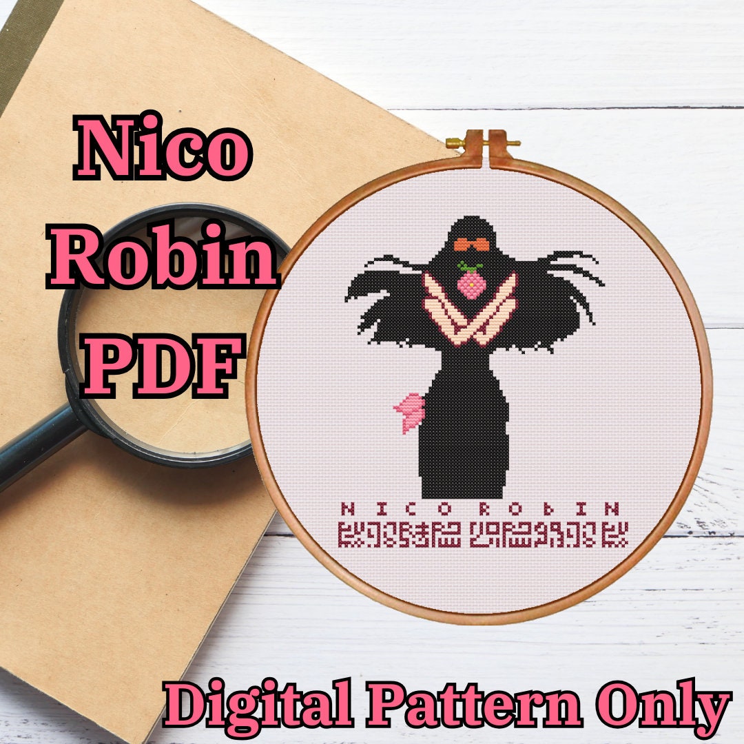 Nico Robin Shadow Cross Stitch Pattern Digital PDF - Etsy