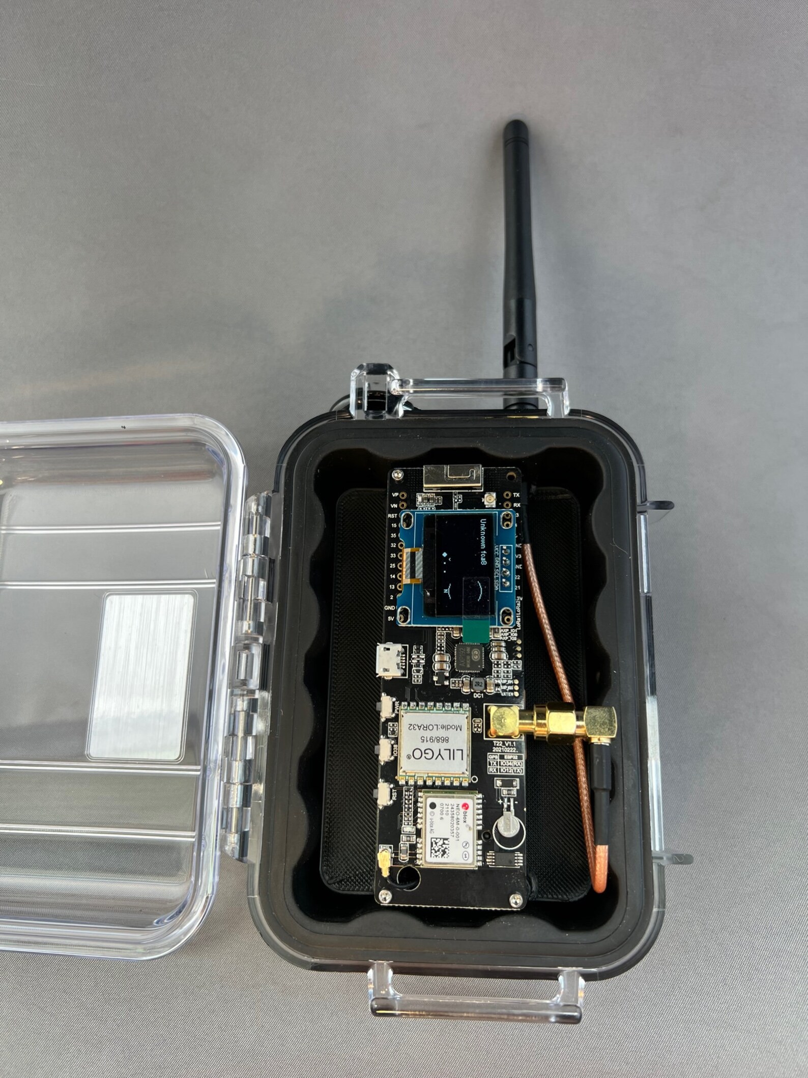 Meshtastic TTGO T-beam Board V1.2 18650 Battery Powered GPS & Lora Mesh W/ Pelican 1010 W/ 3D ...