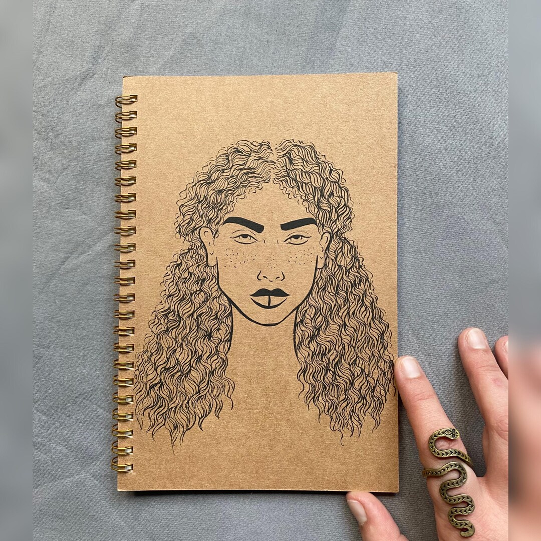 A5 Notebook With Hand-painted Cover, Kraft Paper Covers, Artistic ...