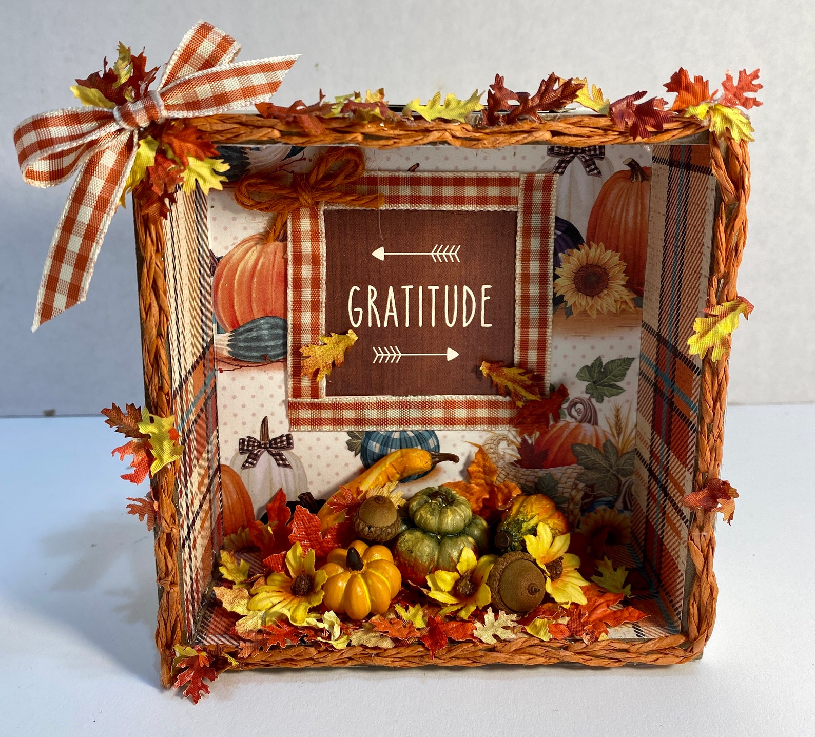 Autumn Diorama Fall Shadow Box Leaves Thanksgiving - Etsy