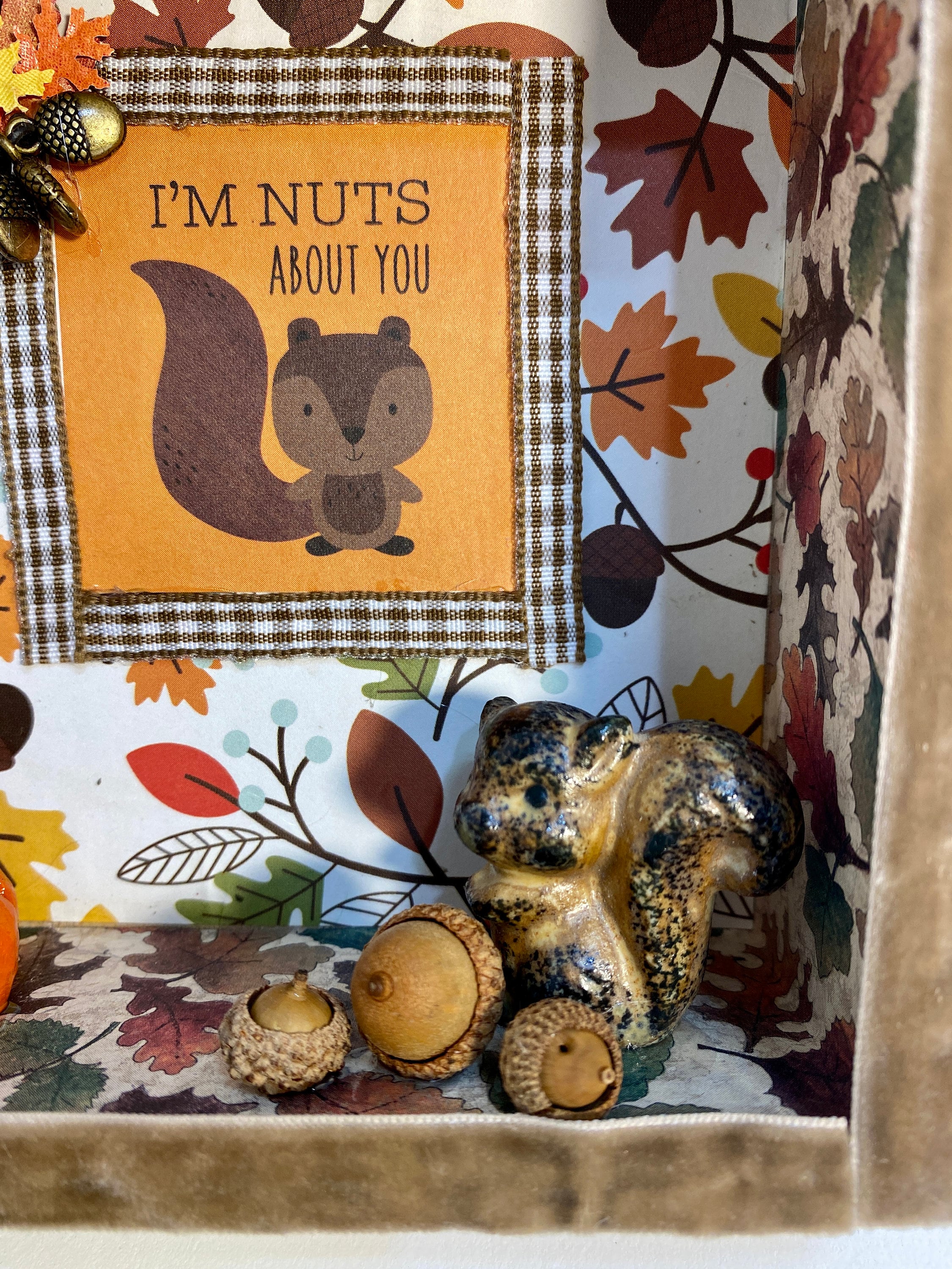 Squirrel, Fall, Autumn, Leaves, Pumpkins, Gift, Decoration, Diorama ...