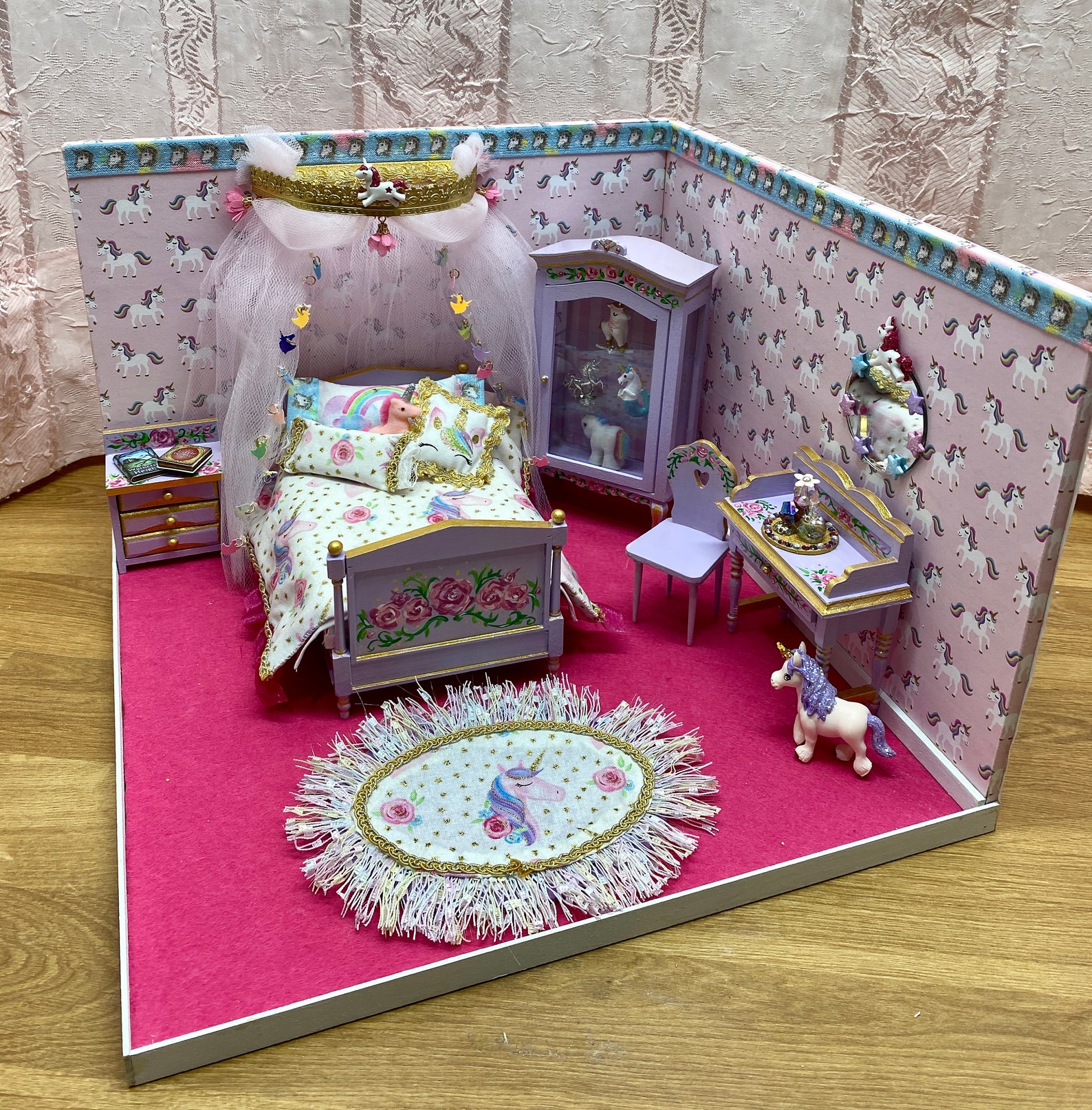 Unicorn Miniature Room Box Etsy
