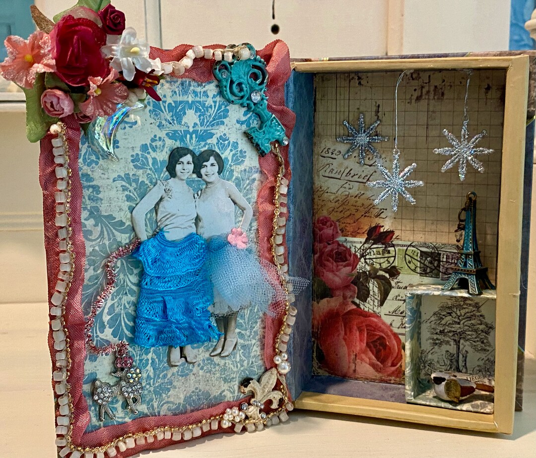 Girls in Paris Shadow Box - Etsy
