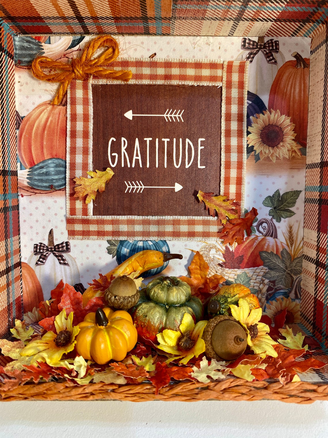 Autumn Diorama Fall Shadow Box Leaves Thanksgiving - Etsy