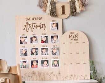 First Year Photo Baby Board - Etsy