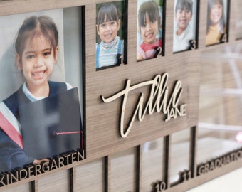 School Years Photo Frame Pre K Grade 12 to Graduation Picture Frame ...