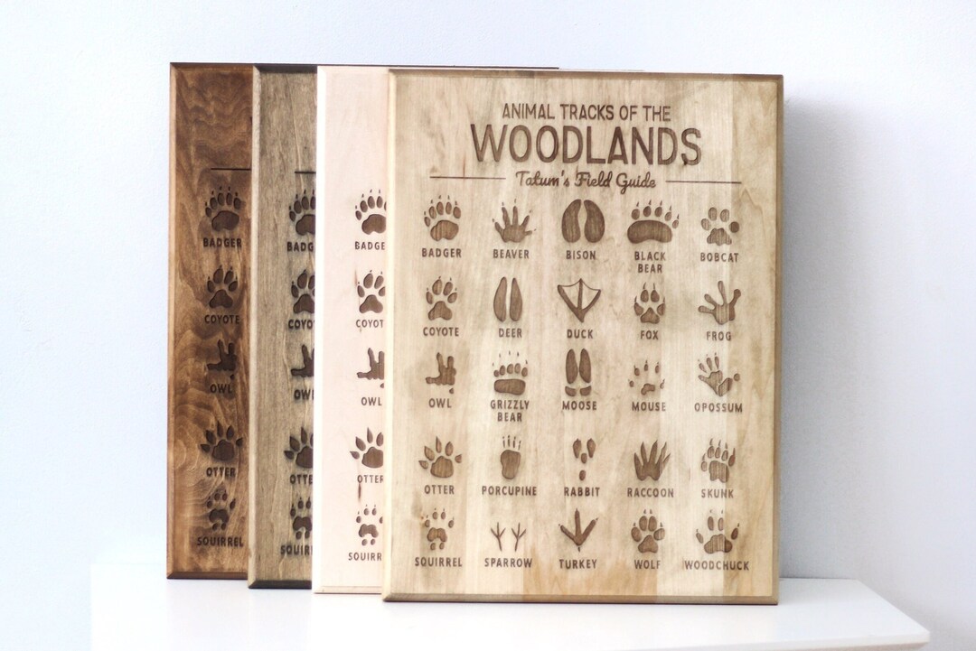 Woodland Nursery Decor Animal Tracks for Woodland Nursery Rustic ...