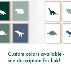 Dinosaur Decor Dinosaur Set of 4 Prints Dino Decor Printable Wall Art ...