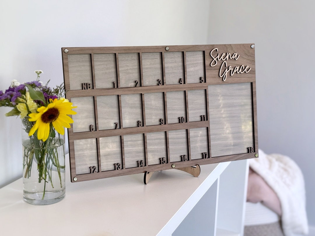 Birth-18 Years Picture Frame Birth Through 18 Photo Frame Newborn to ...