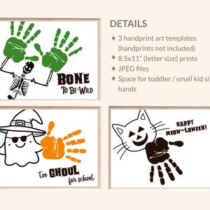 Halloween Handprint Art for Toddler Handprint Art for Kids Handprint ...