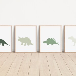 Dinosaur Decor Dinosaur Set of 4 Prints Dino Decor Printable Wall Art ...
