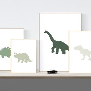 Dinosaur Decor Dinosaur Set of 4 Prints Dino Decor Printable Wall Art ...