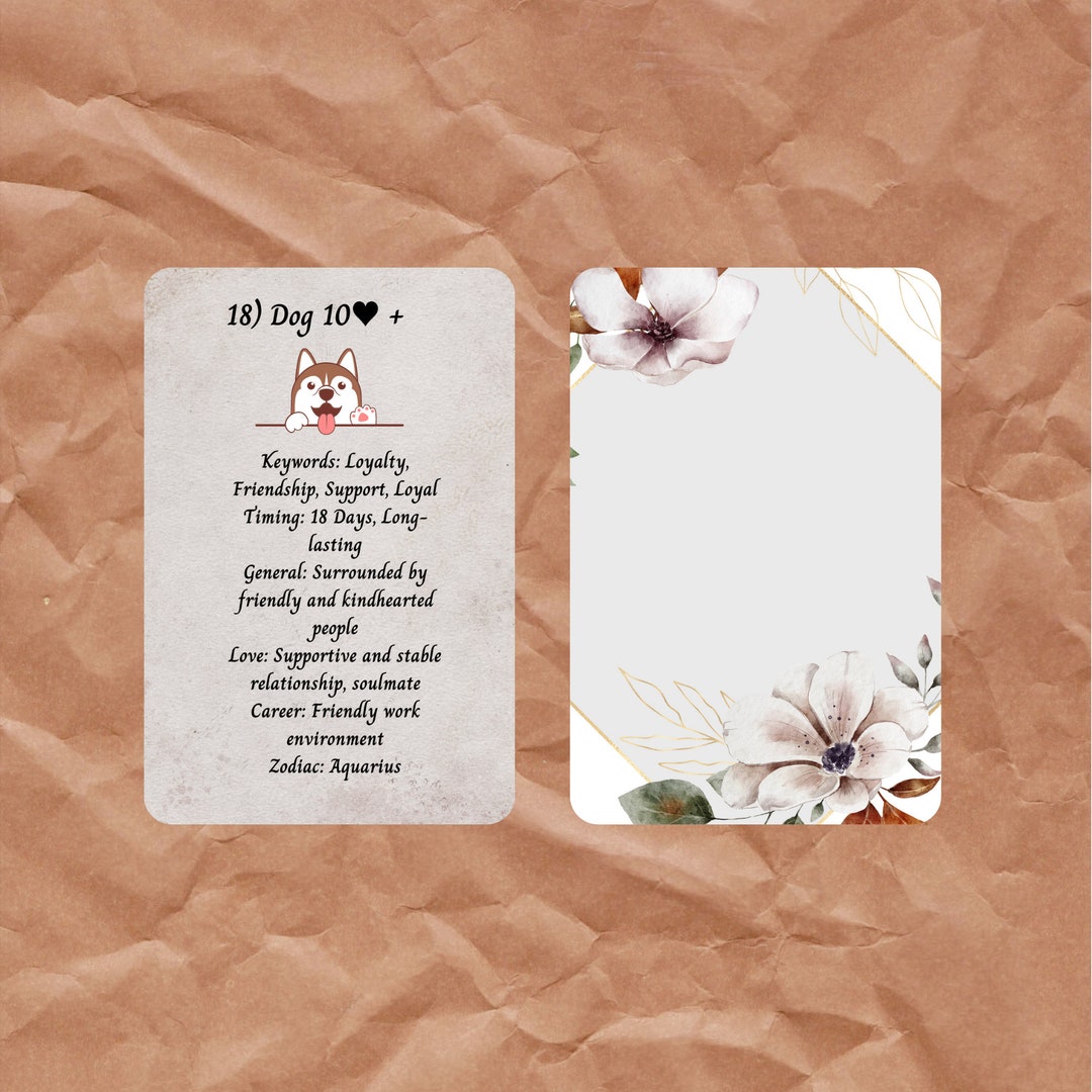 Lenormand Card Collection: Symbols and Meanings, Lenormand Cards With ...